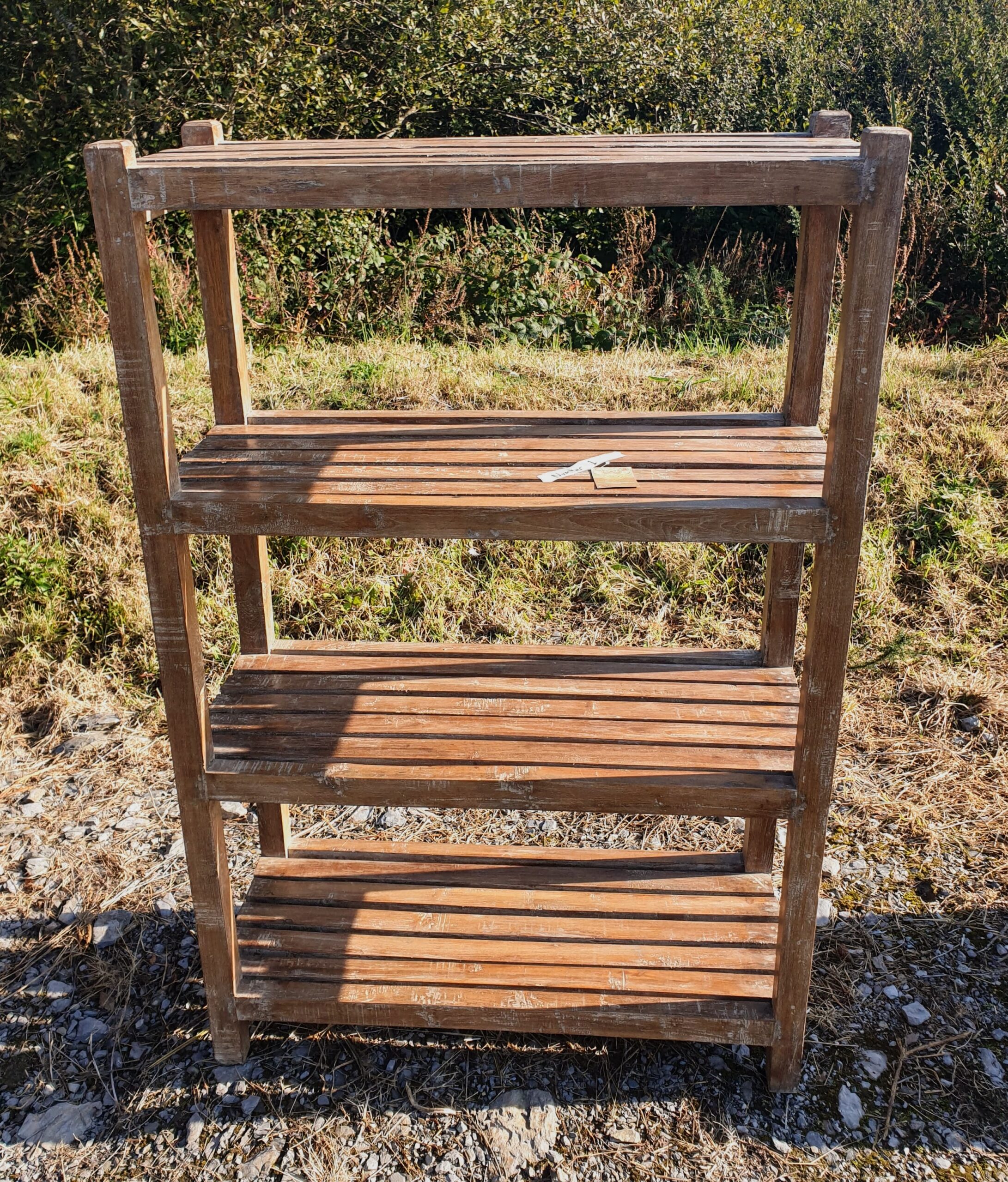 Teak freestanding shelf unit - East Meets West